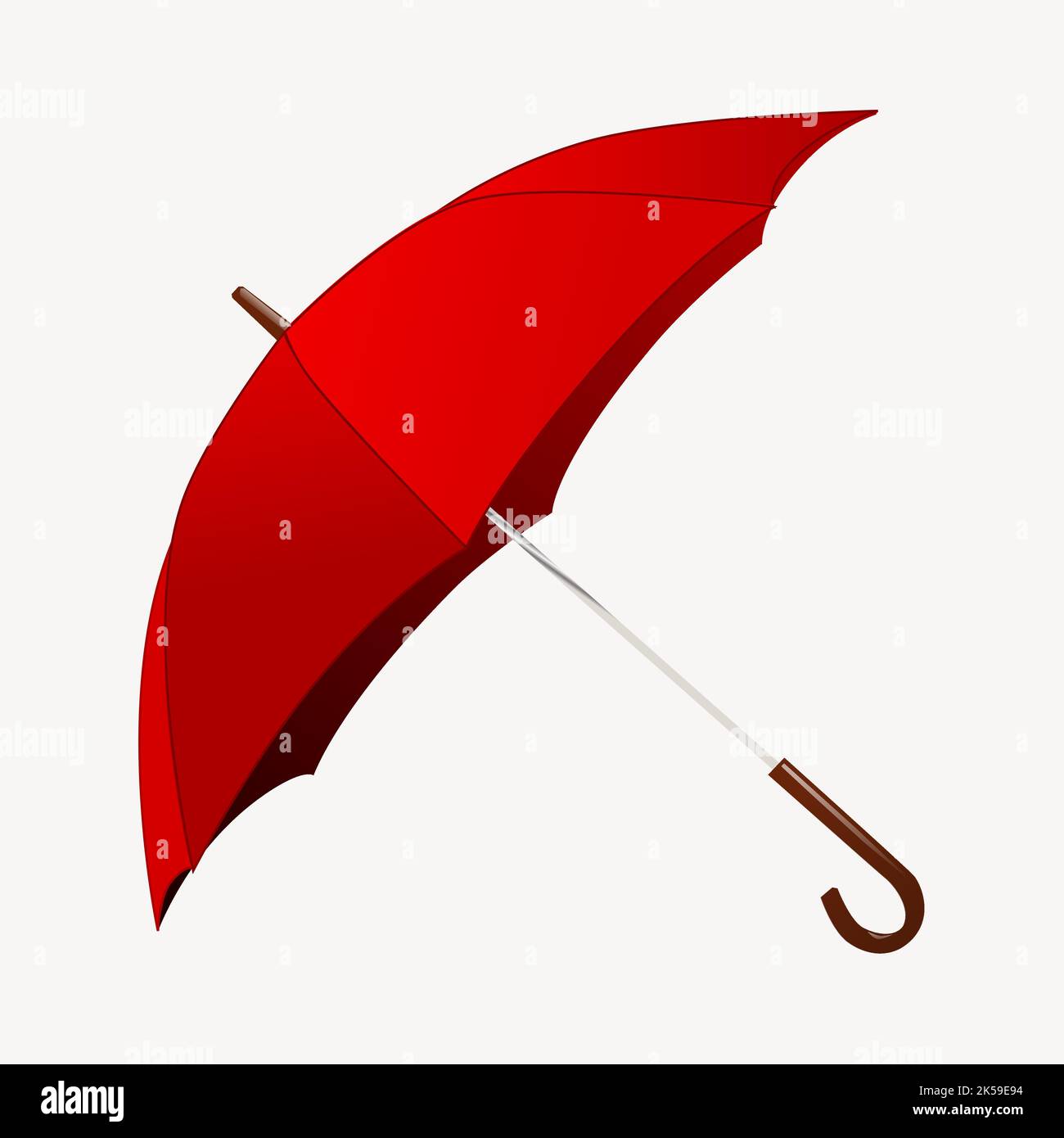 Red umbrella clipart, object illustration vector Stock Vector Image ...