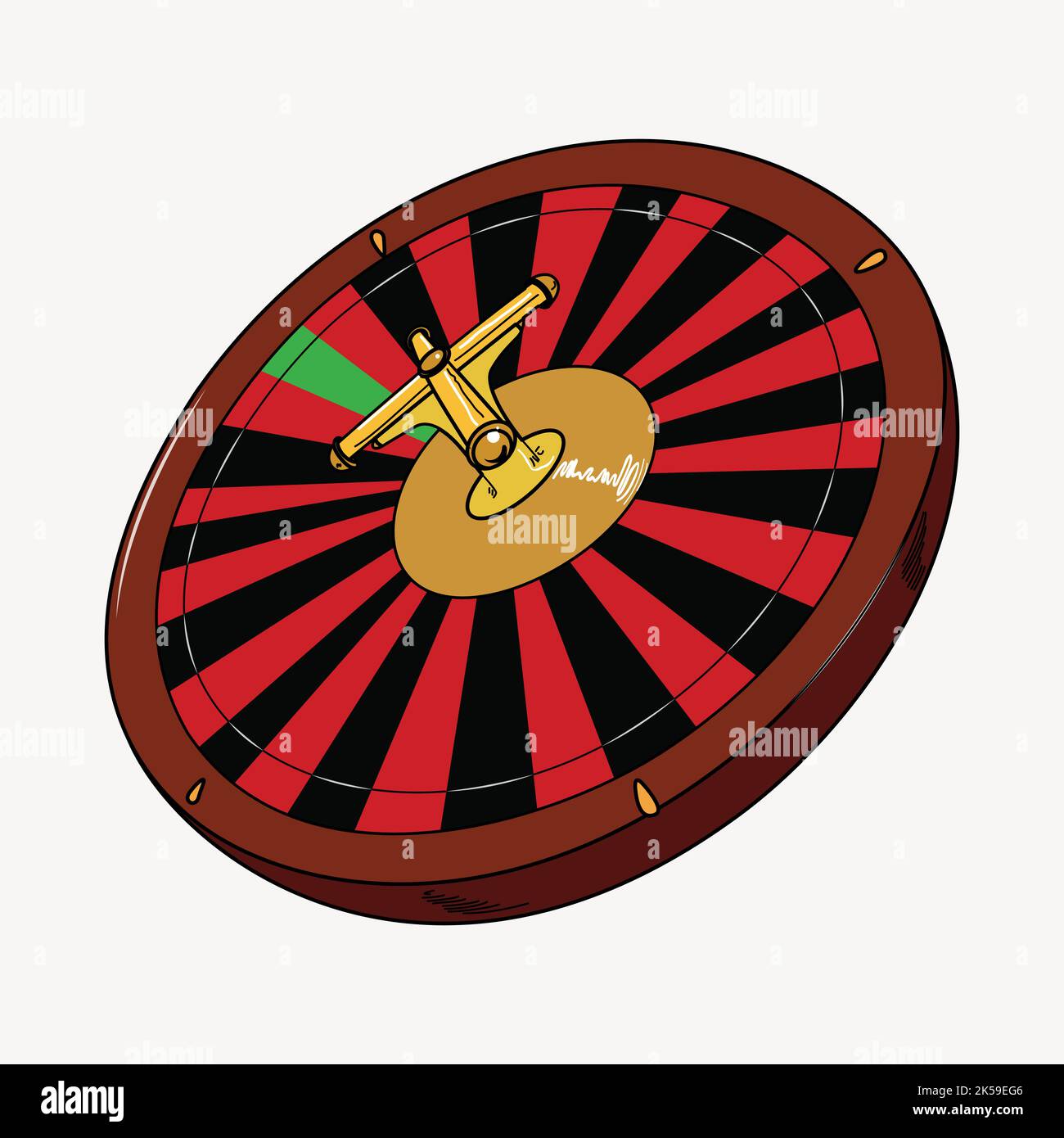 Roulette wheel clipart, entertainment illustration vector Stock Vector ...