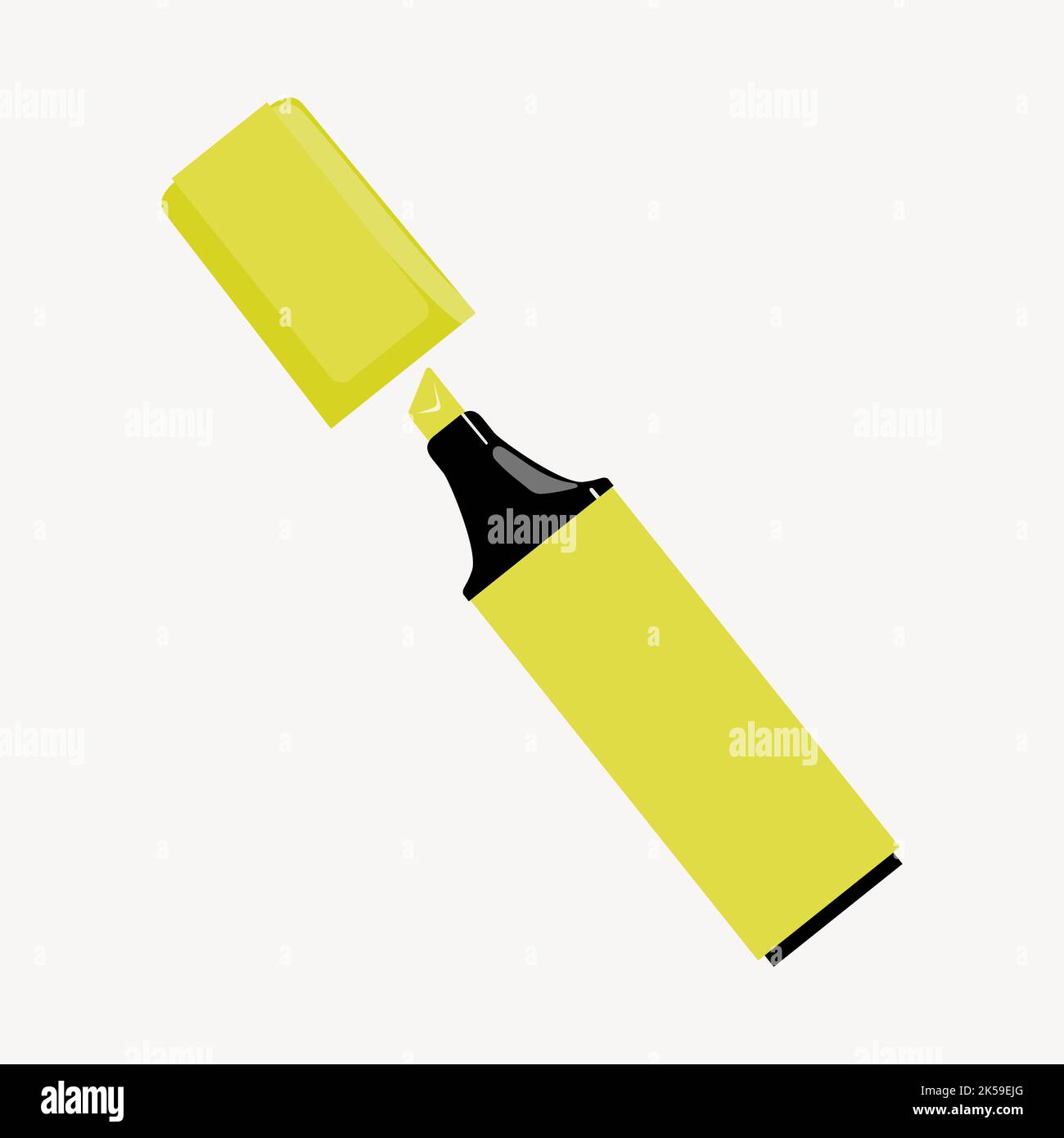 Yellow highlighter marker clipart hi-res stock photography and images ...