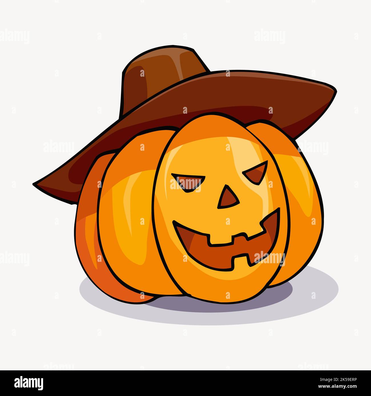 Halloween pumpkin clipart, festive decoration illustration vector Stock ...