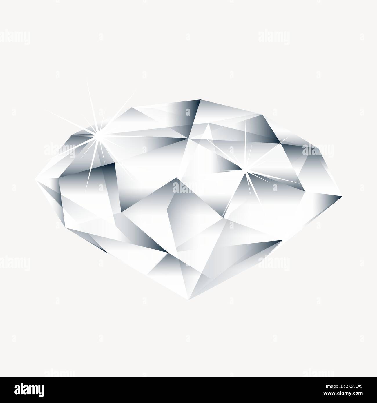 Shiny diamond clipart, object illustration vector Stock Vector Image ...