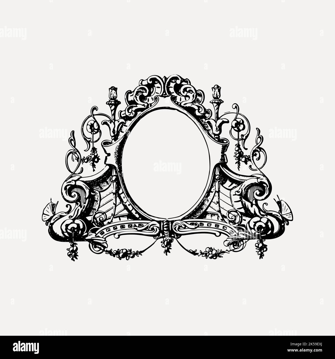 Vintage Ornate Frame Illustration