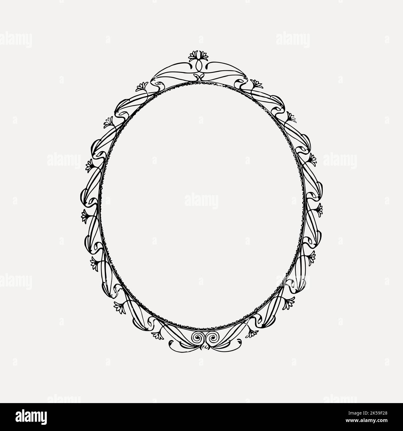 Ornamental frame drawing, vintage illustration vector Stock Vector ...