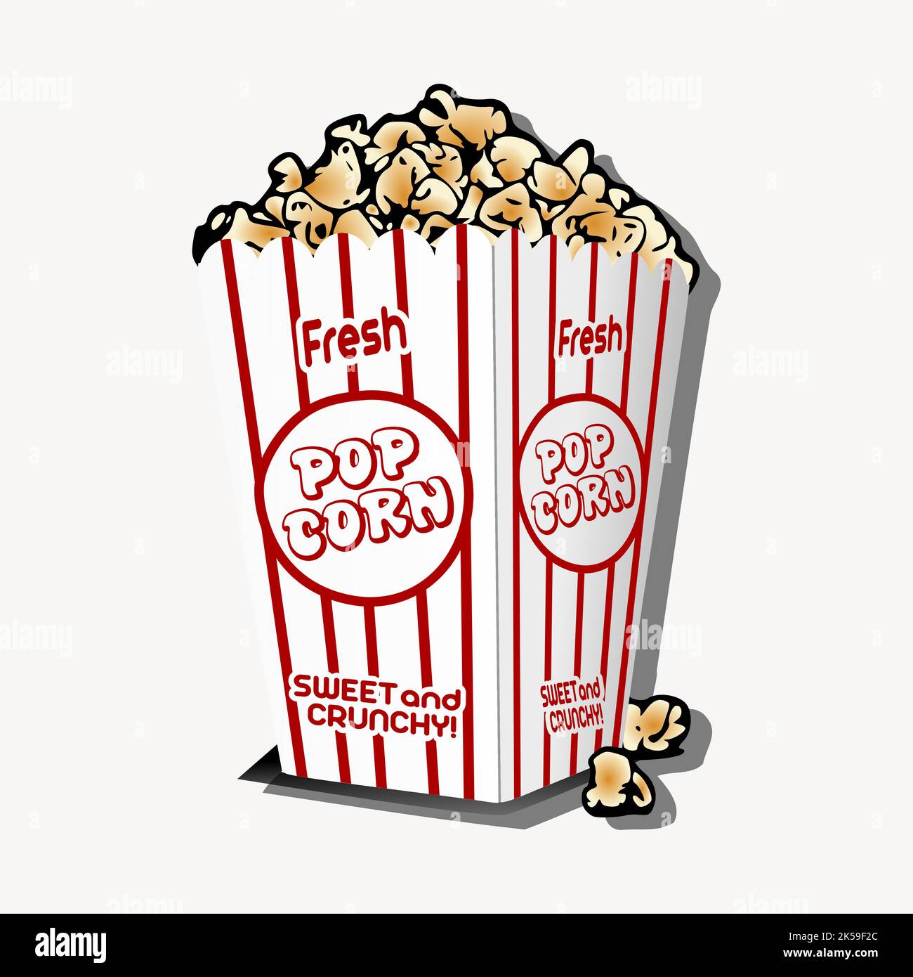 Popcorn clipart, food illustration vector Stock Vector Image & Art - Alamy