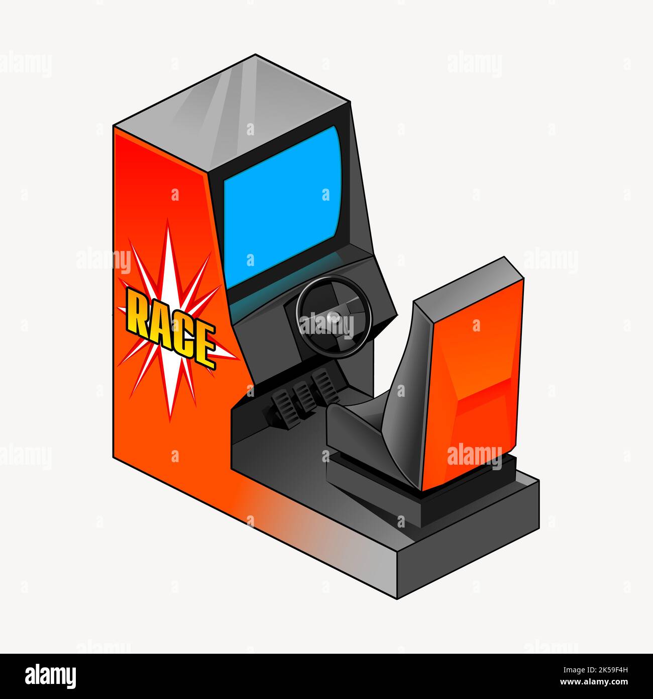 Arcade racing machine clipart hi-res stock photography and images - Alamy
