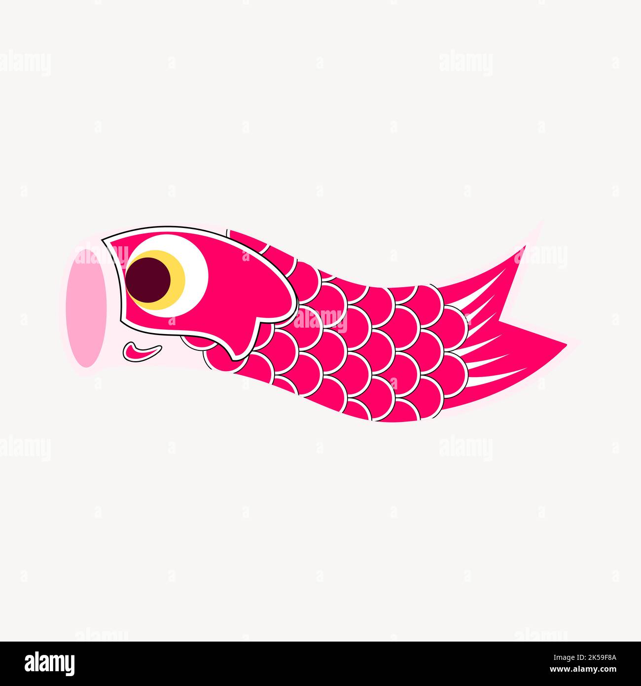 Koinobori carp streamer clipart, Japanese Children's day decoration ...