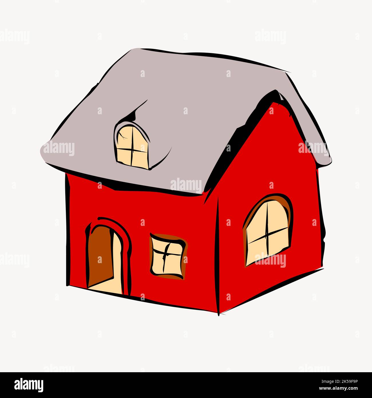 House cartoon clipart, real estate illustration vector Stock Vector ...