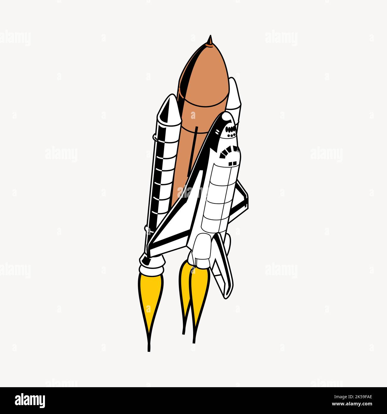 Space rocket clipart, vehicle illustration vector Stock Vector Image ...