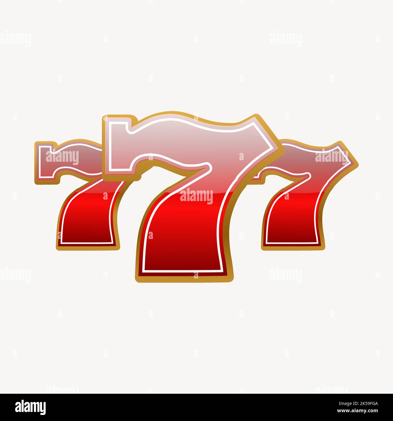 777 numbers clipart, red font vector Stock Vector Image & Art - Alamy