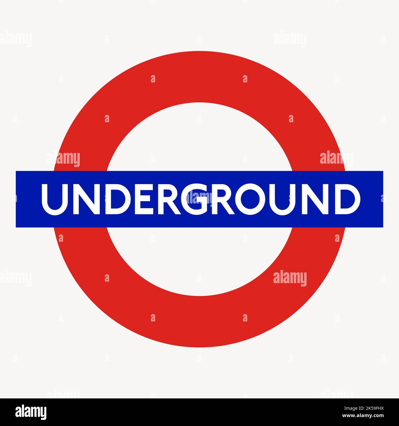 Underground sign clipart, British transportation illustration vector ...