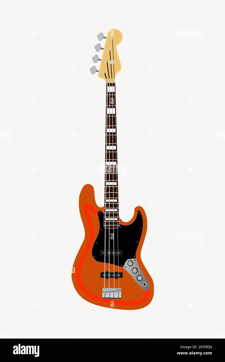 Electric guitar clipart, musical instrument illustration vector Stock ...