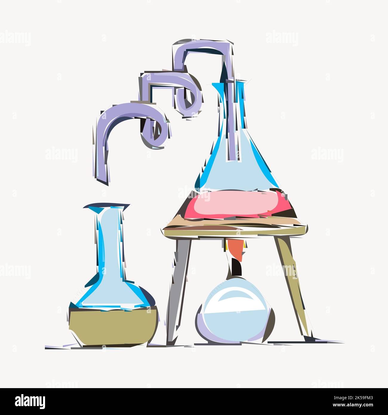Science equipment clipart, object illustration vector Stock Vector ...