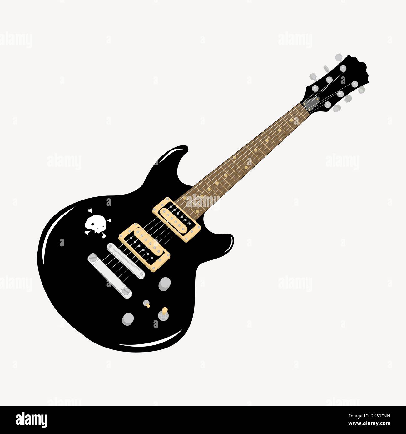 Electric guitar clipart, musical instrument illustration vector Stock ...