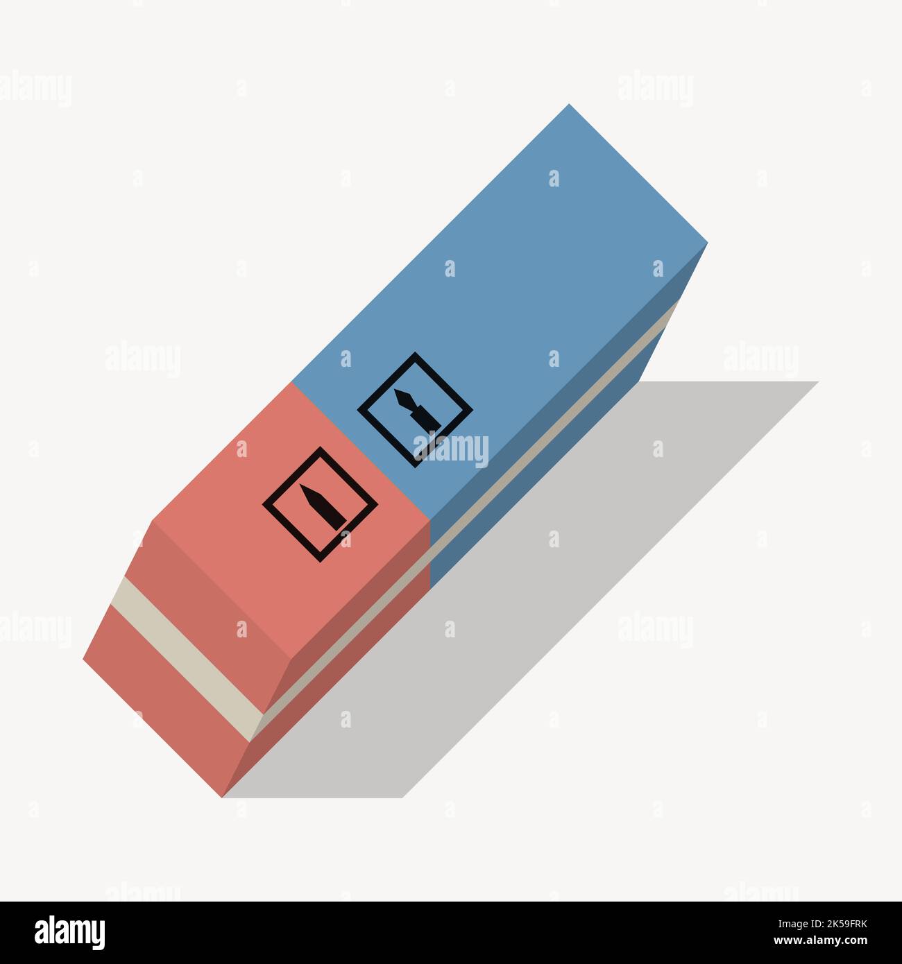 Eraser clipart, stationery illustration vector Stock Vector Image & Art ...