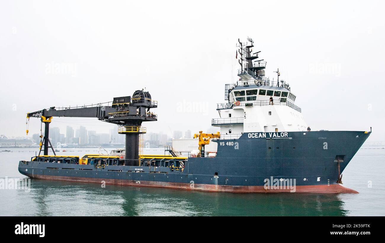 Military Sealift Command fleet experimentation ship MV Ocean Valor ...