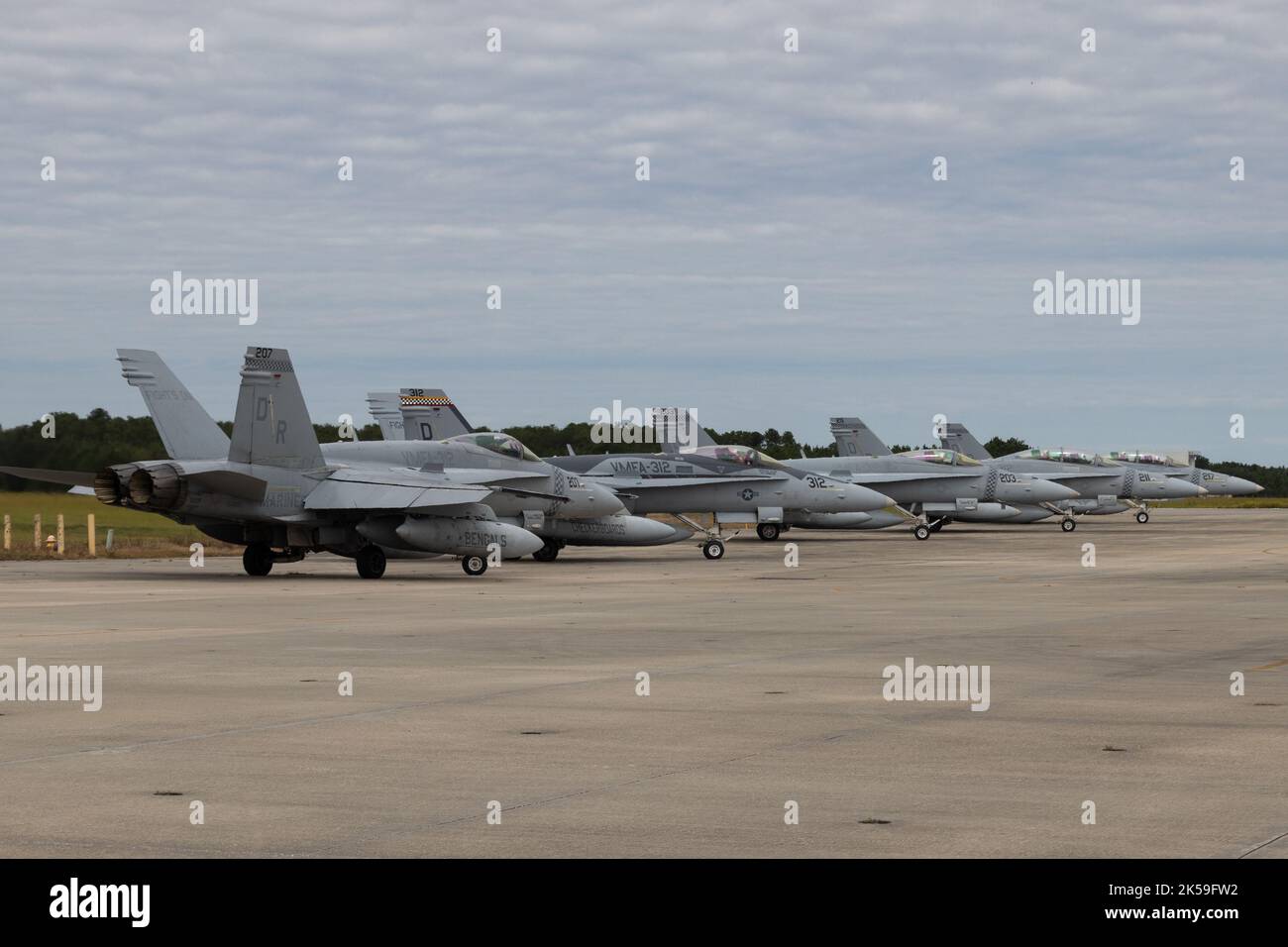U.S. Marine Corps F/A-18 Hornets with Marine Fighter Attack Squadron ...