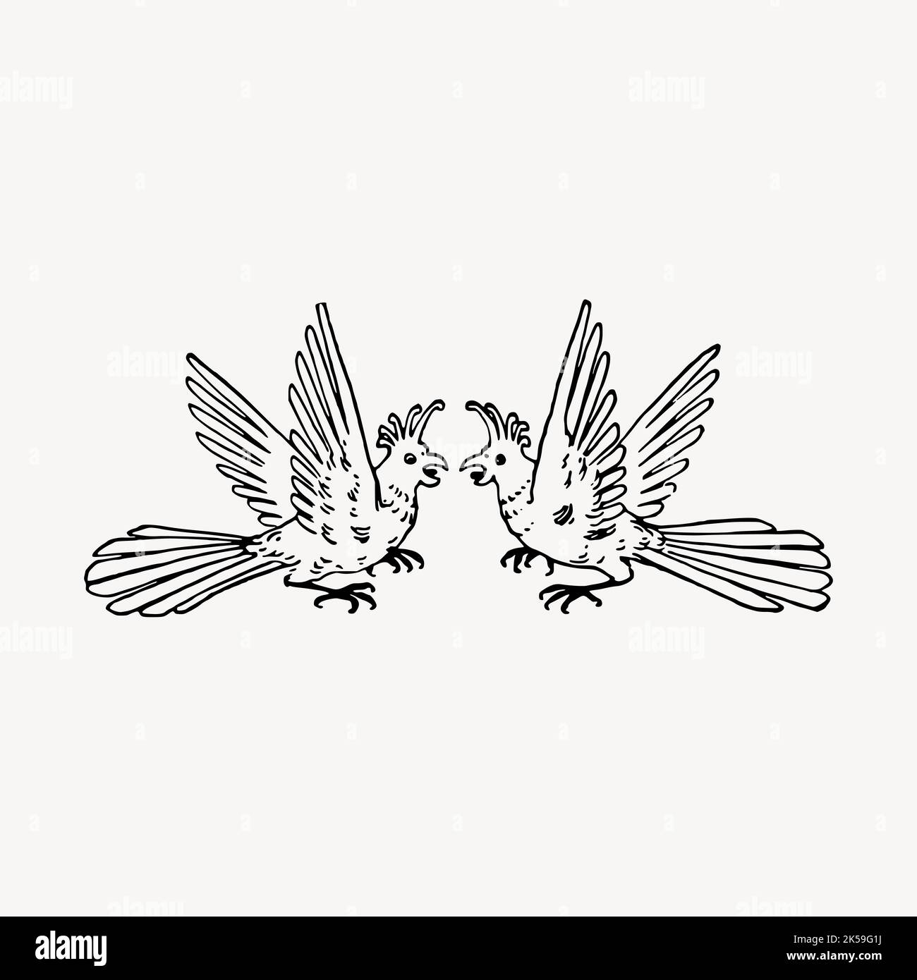 Bird crest illustration clipart vector Stock Vector Image & Art - Alamy