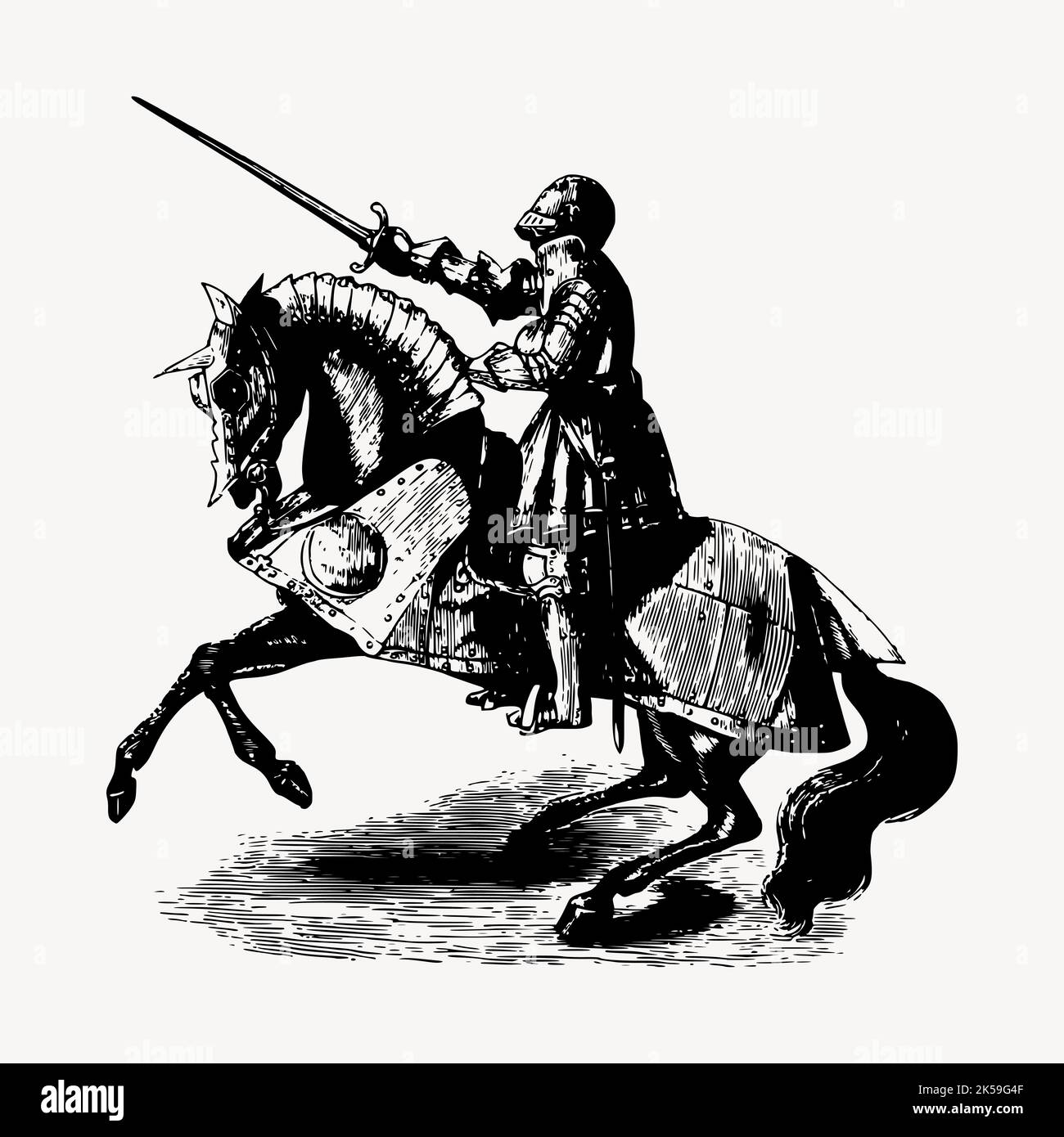 Knight illustration clipart vector Stock Vector Image & Art - Alamy