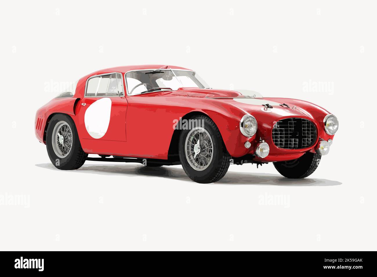 Red classic car clipart, vehicle illustration vector Stock Vector Image ...