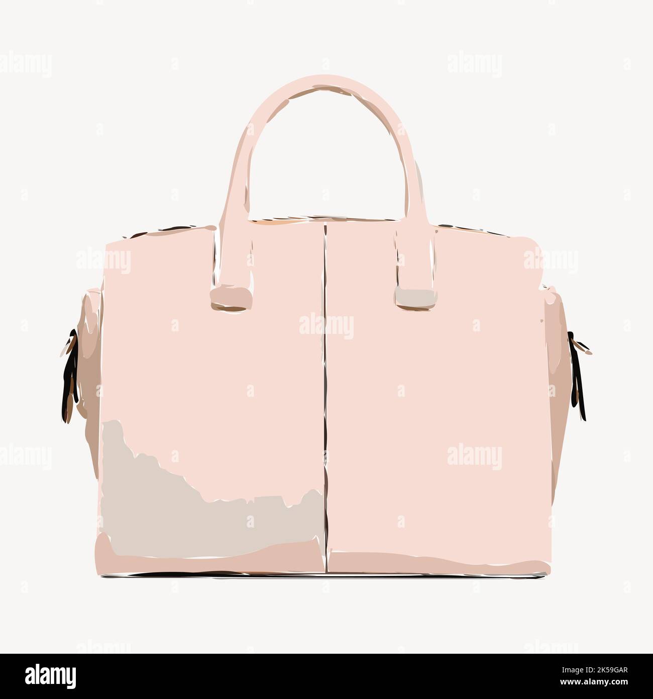 Pink handbag clipart, fashion accessory, watercolor illustration vector ...