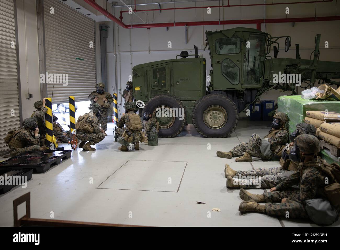 U.S. Marines with Marine Wing Support Squadron (MWSS) 172, participate ...