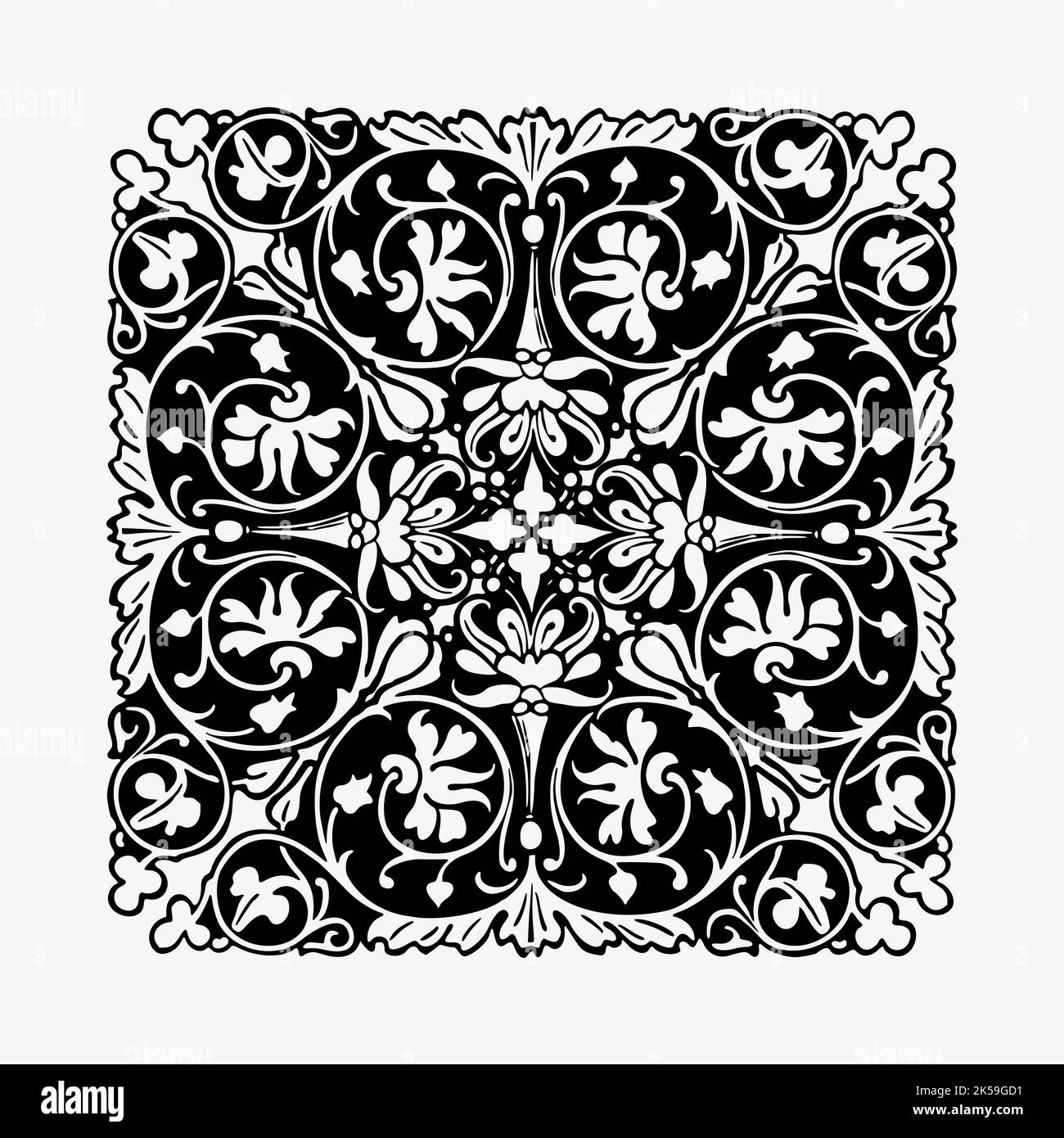 Elegant square decorative illustration clipart vector Stock Vector ...