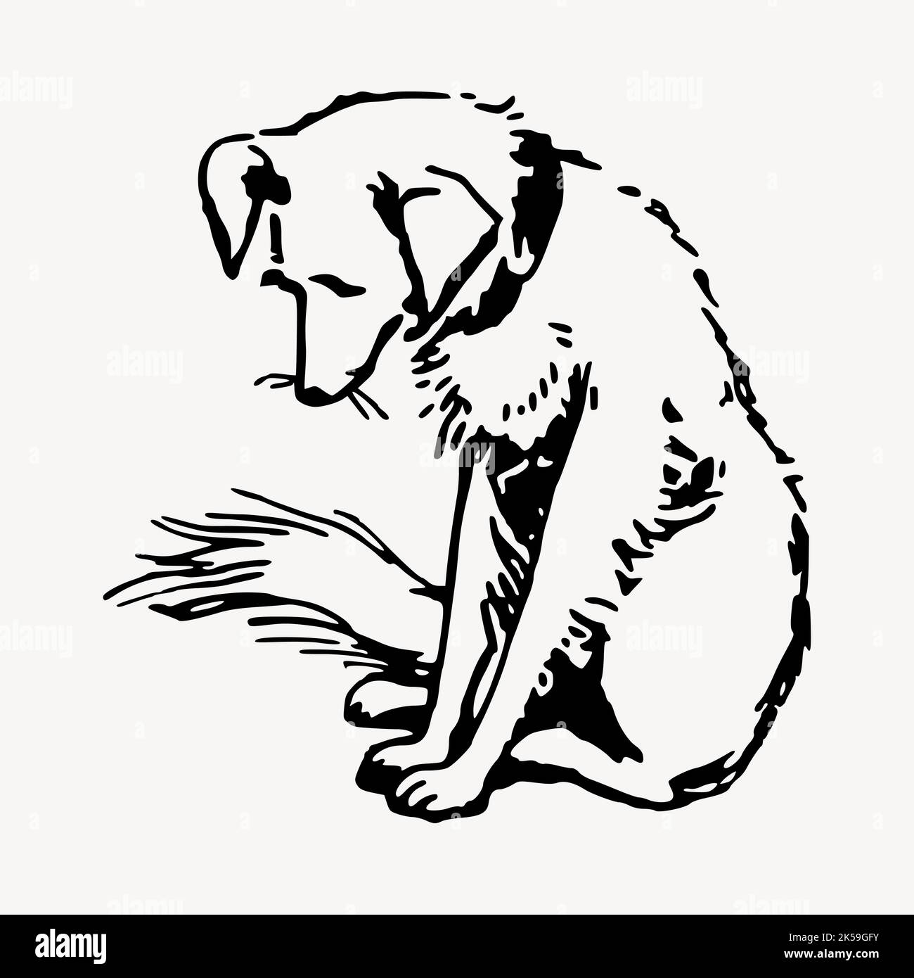 Sad dog illustration clipart vector Stock Vector Image & Art - Alamy