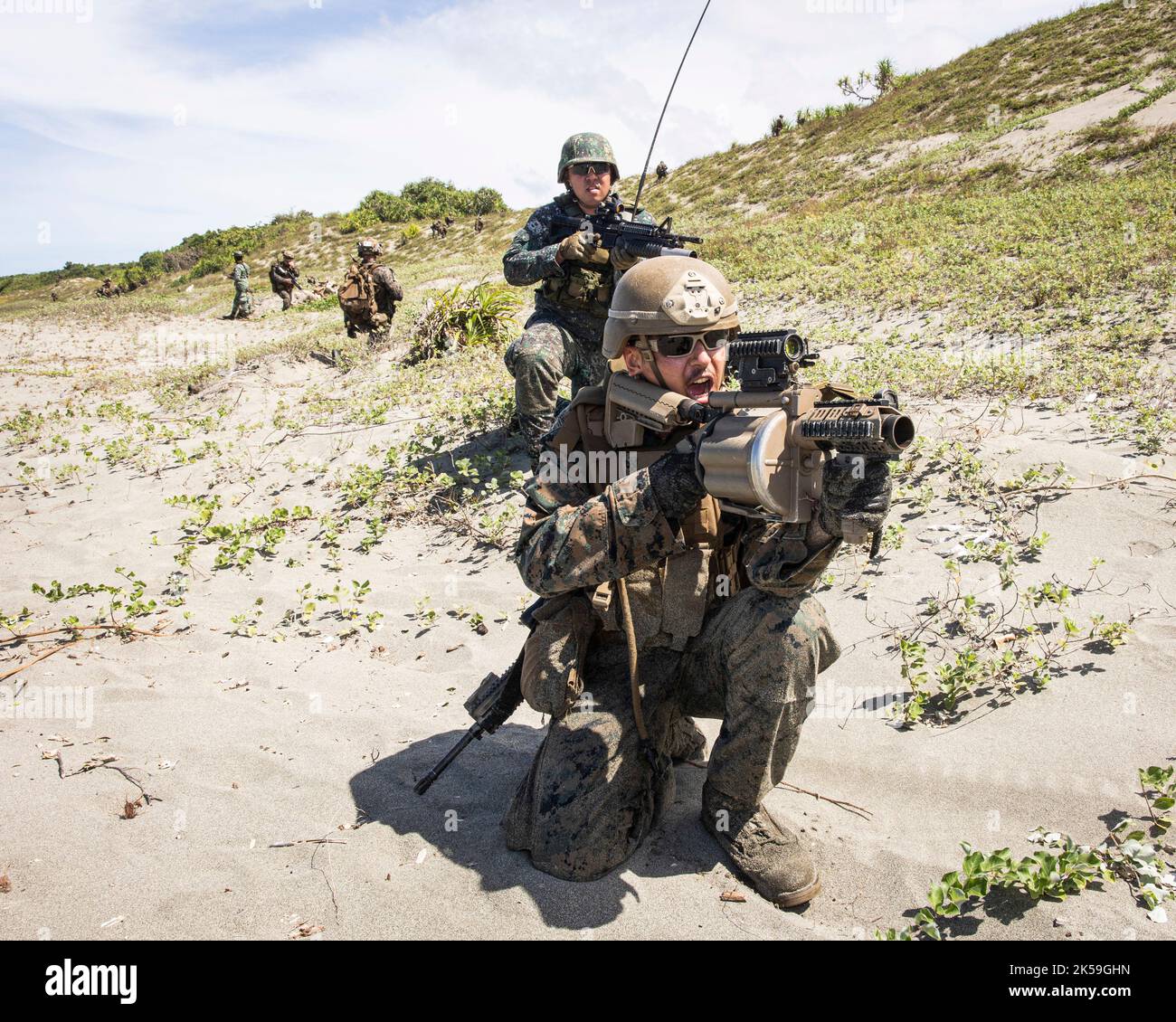 A U.S. Marine with Battalion Landing Team 2/5, 31st Marine ...