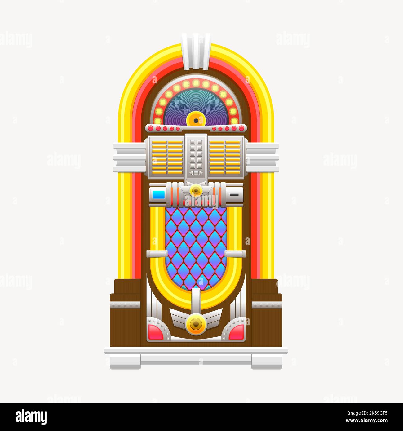 Jukebox clipart, retro music player illustration vector Stock Vector ...