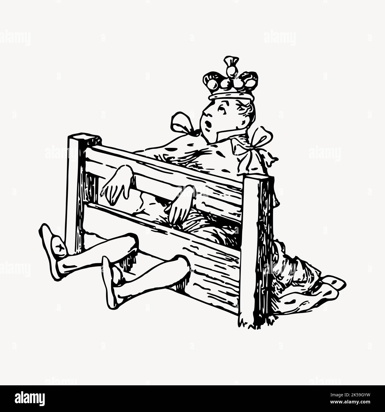 Imprisoned king illustration clipart vector Stock Vector Image & Art ...