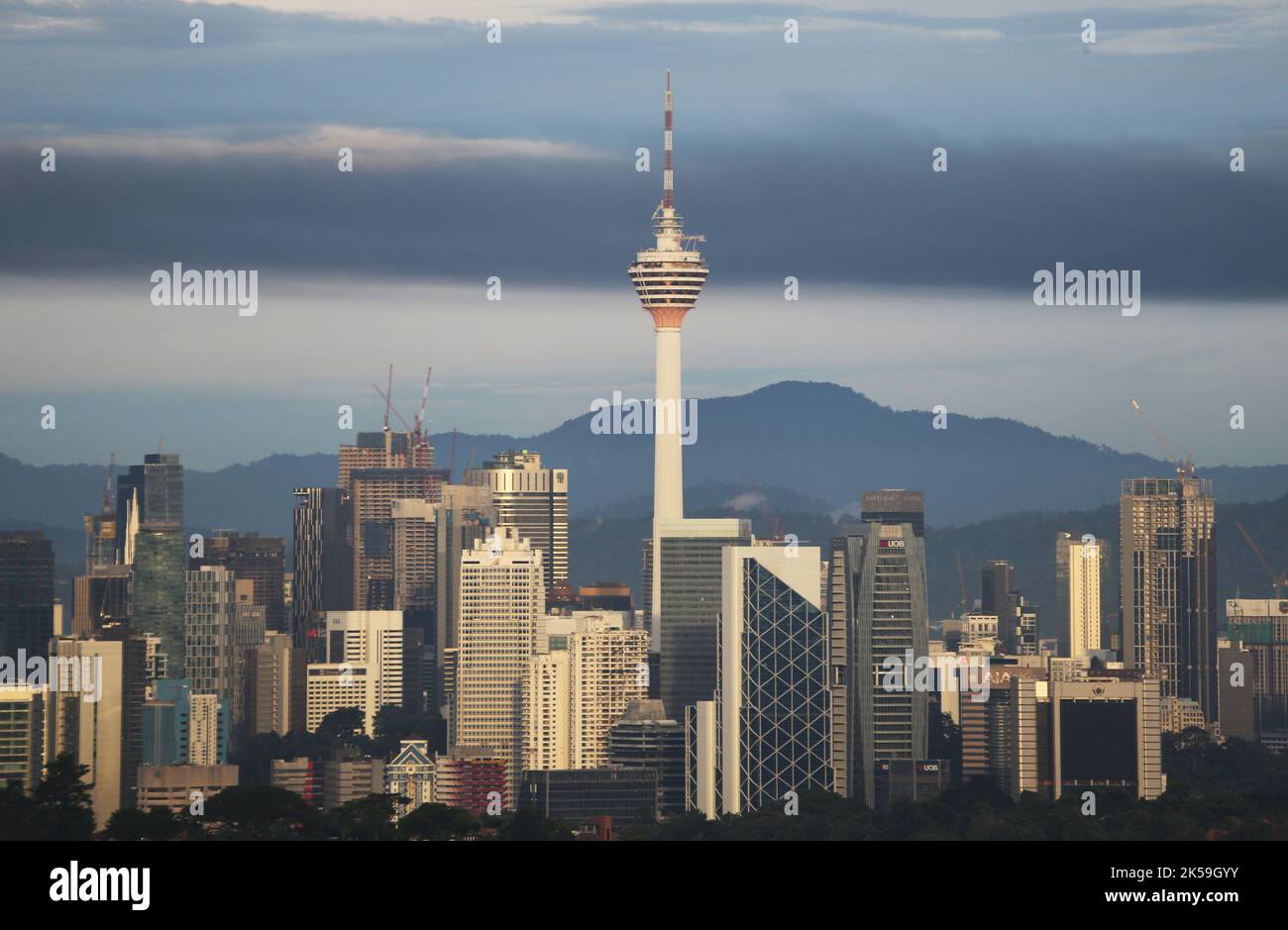KL tower Kuala Lumpur Malaysia sunset skyline Stock Photo - Alamy