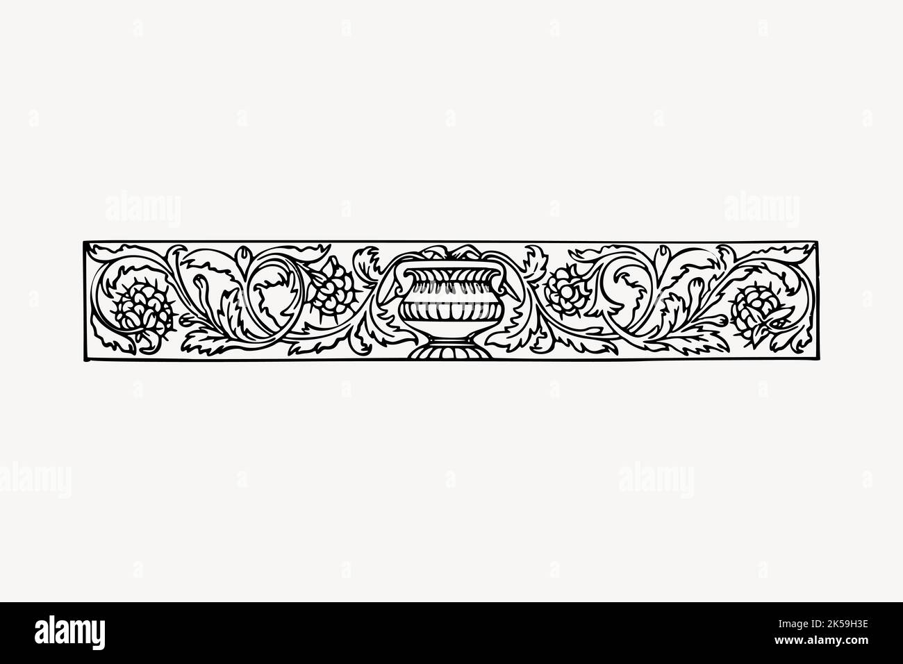 Edwardian ornamental divider illustration clipart vector Stock Vector ...