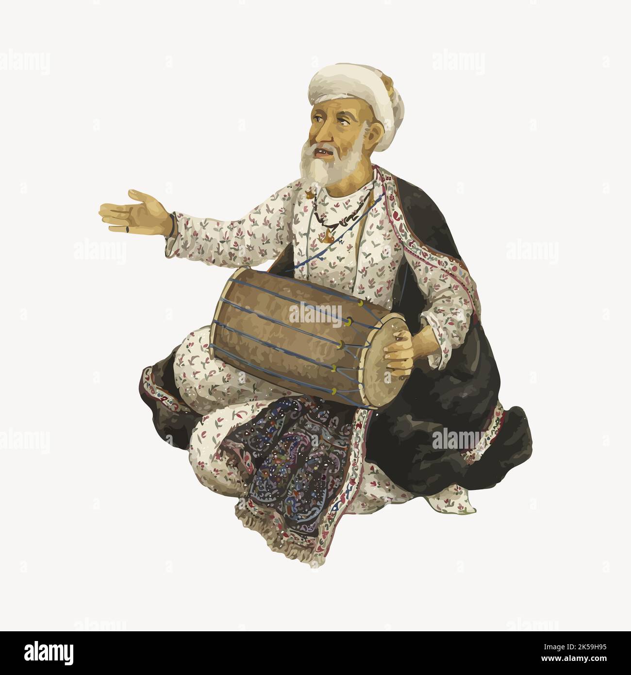 Traditional Indian drummer illustration clipart vector Stock Vector ...