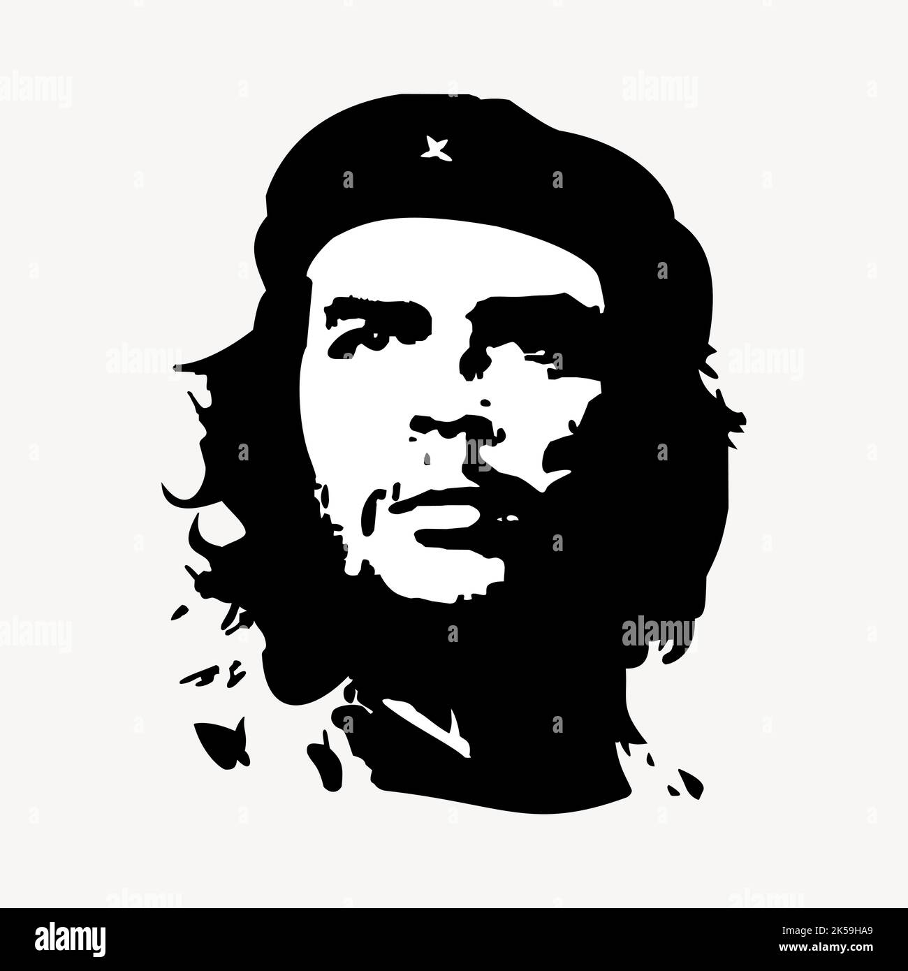 Che Guevara drawing, famous person portrait vector Stock Vector Image ...