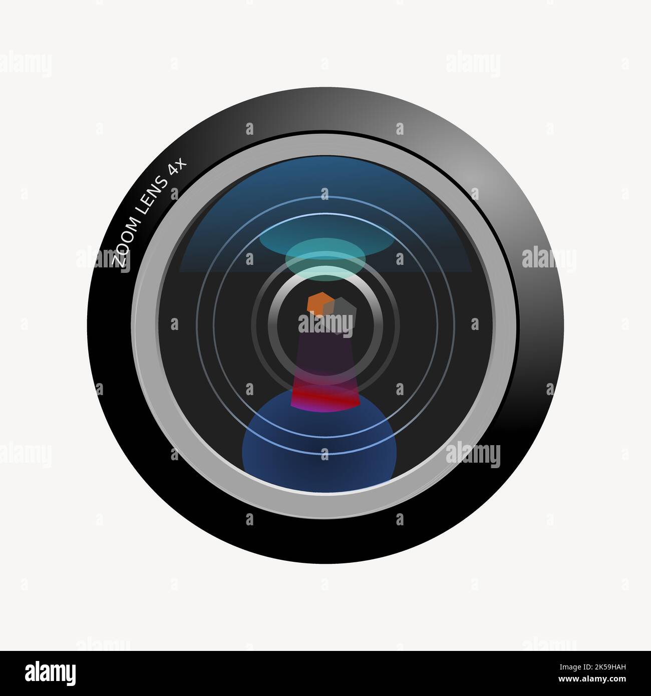 Camera lens clipart, illustration vector Stock Vector Image & Art - Alamy