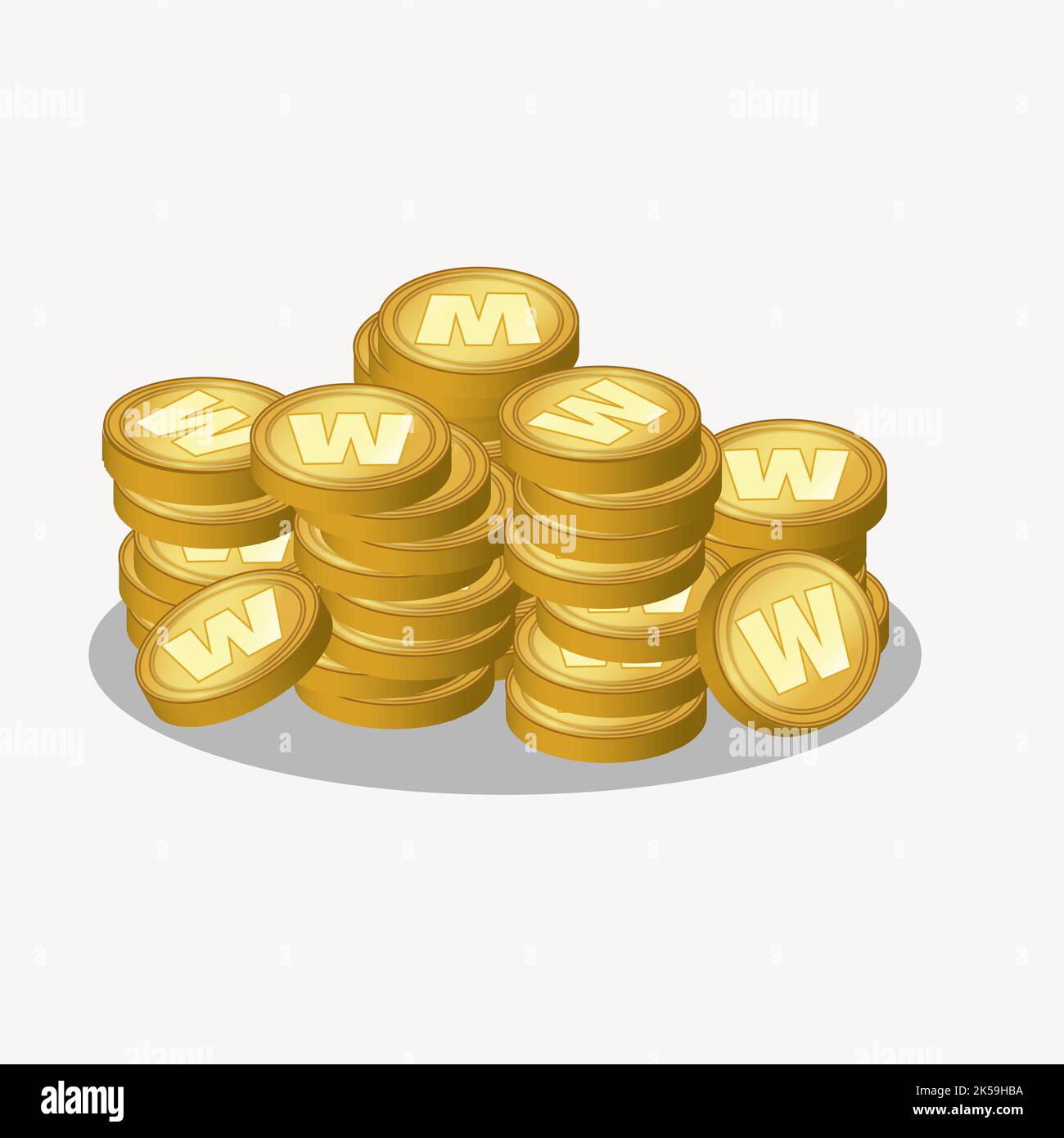 Coins clipart, illustration vector Stock Vector Image & Art - Alamy