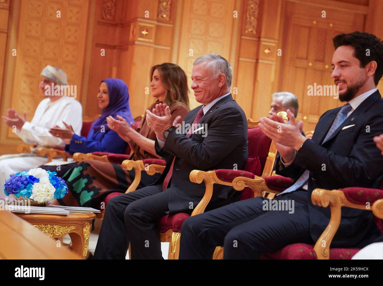 Queen Rania and King Abdullah II of Jordan and their son Crown Prince ...