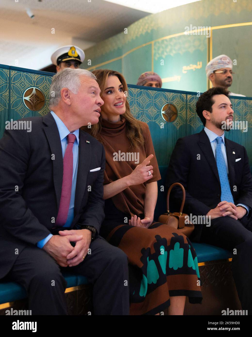 Queen Rania and King Abdullah II of Jordan and their son Crown Prince ...