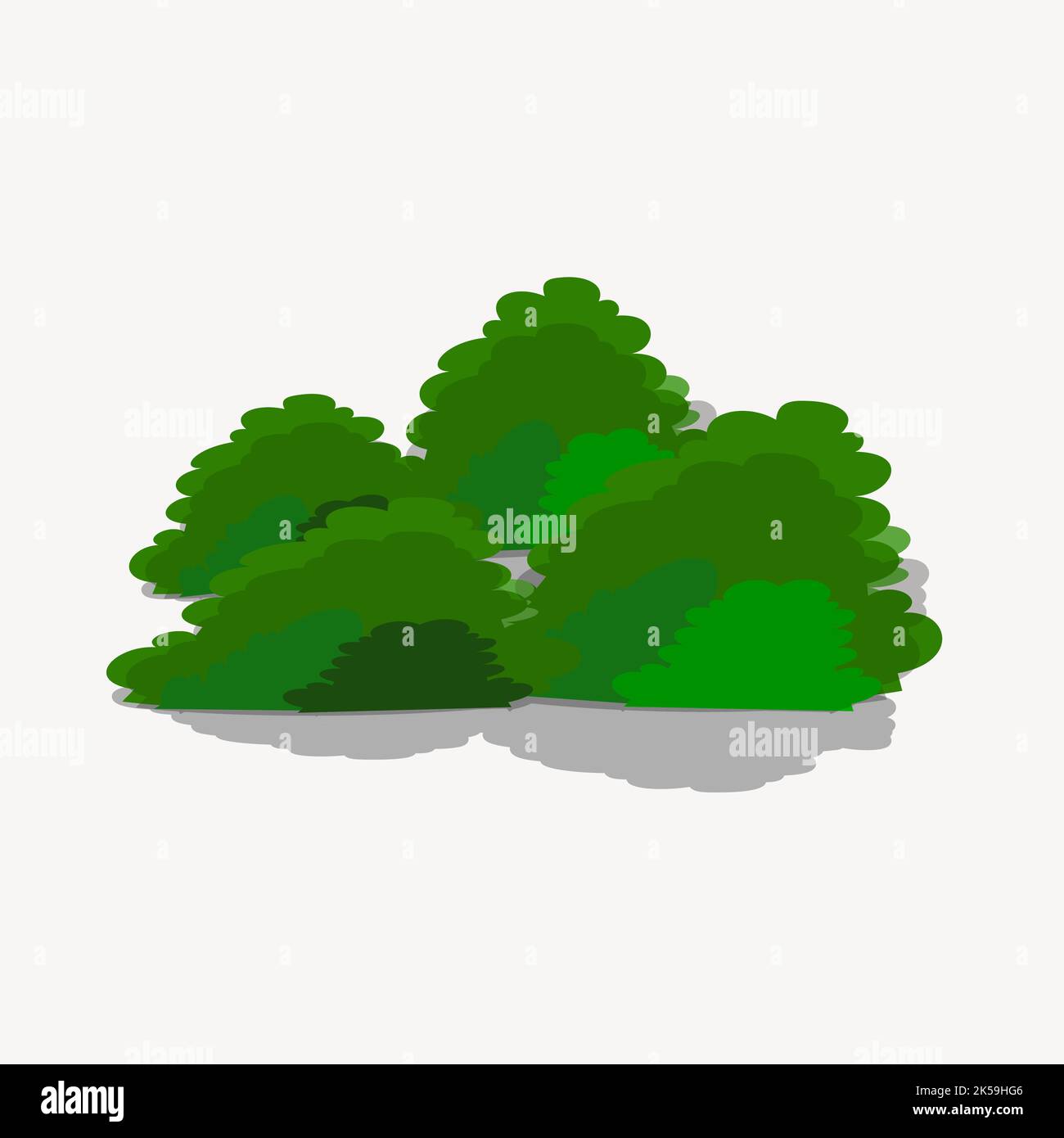Trees bush clipart, botanical illustration vector Stock Vector Image ...