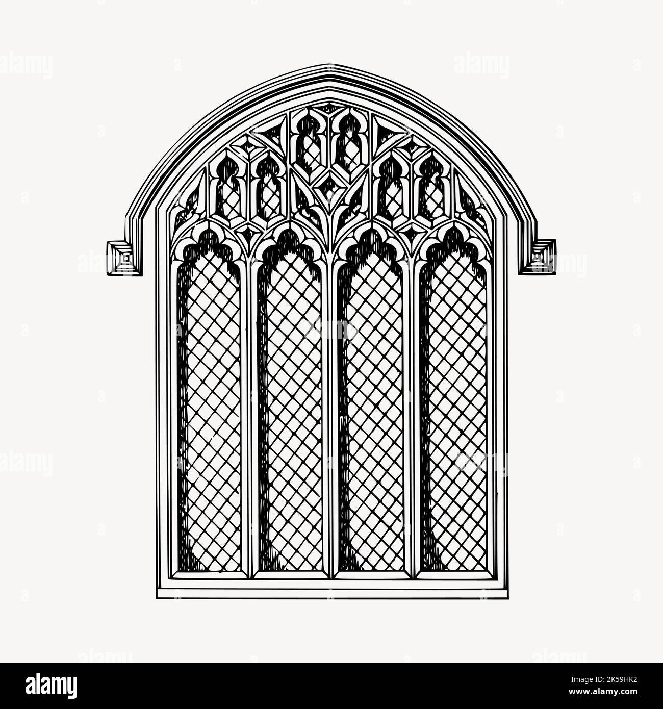 Arch window illustration clipart vector Stock Vector Image & Art - Alamy