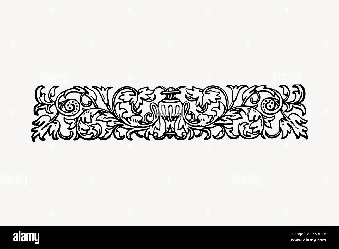 Botanical divider clipart Stock Vector Images - Alamy