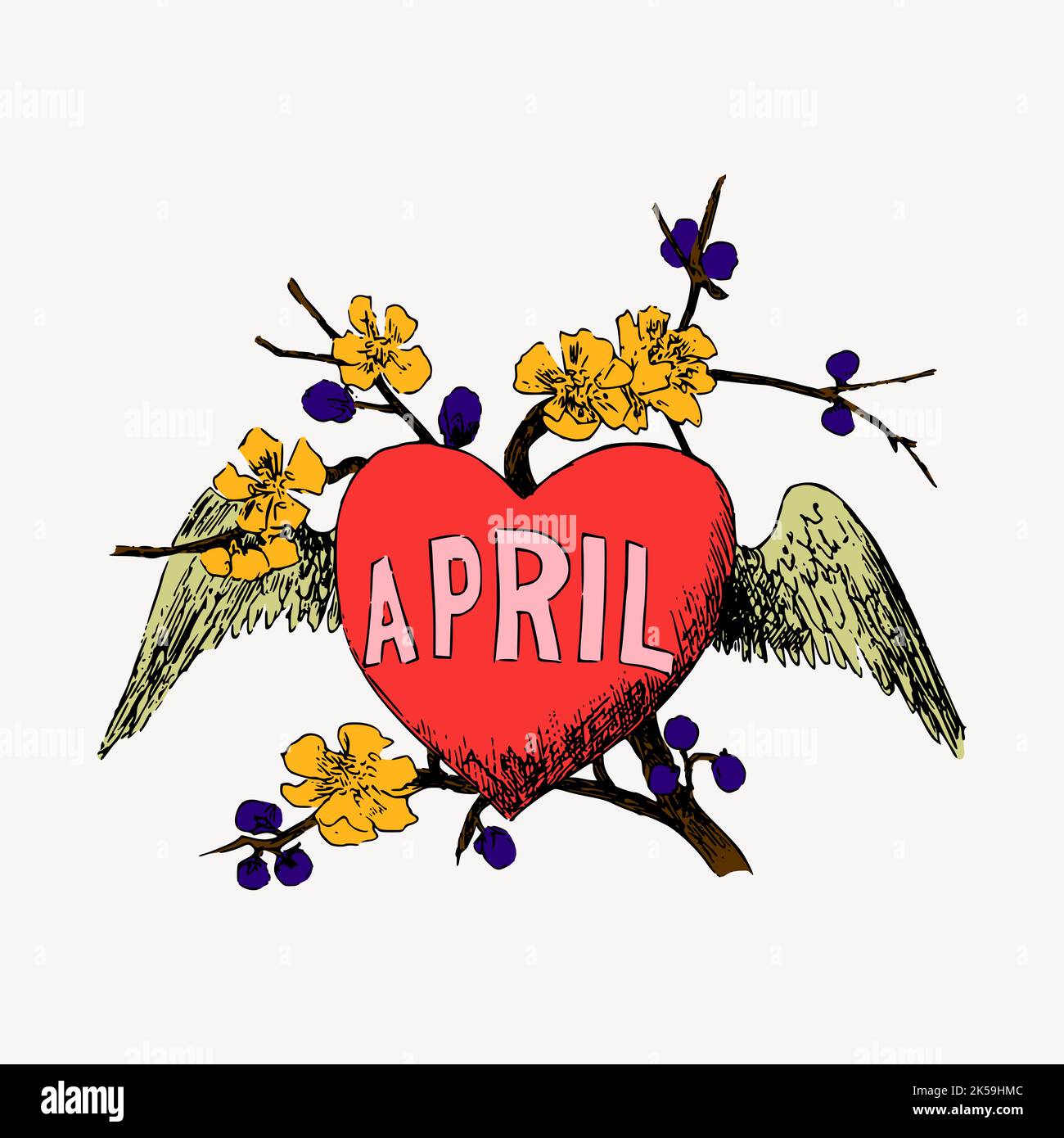 Love April word illustration clipart vector Stock Vector Image & Art ...