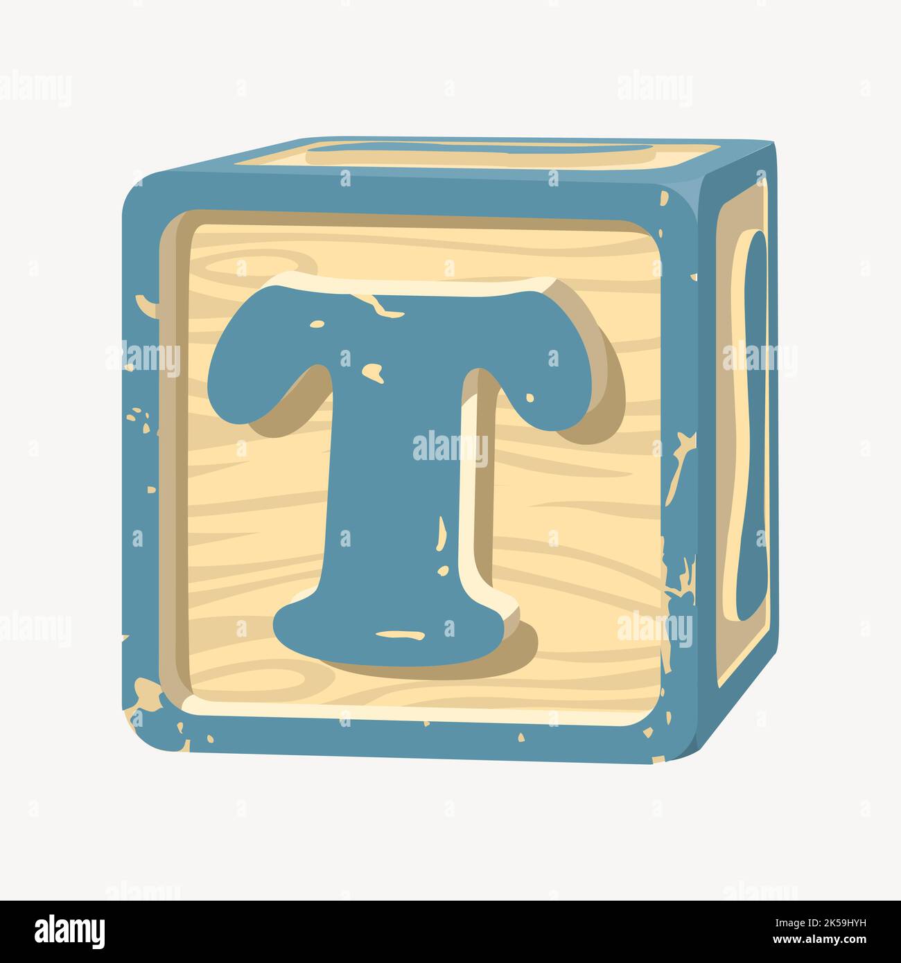 T letter block clipart, illustration vector Stock Vector Image & Art ...