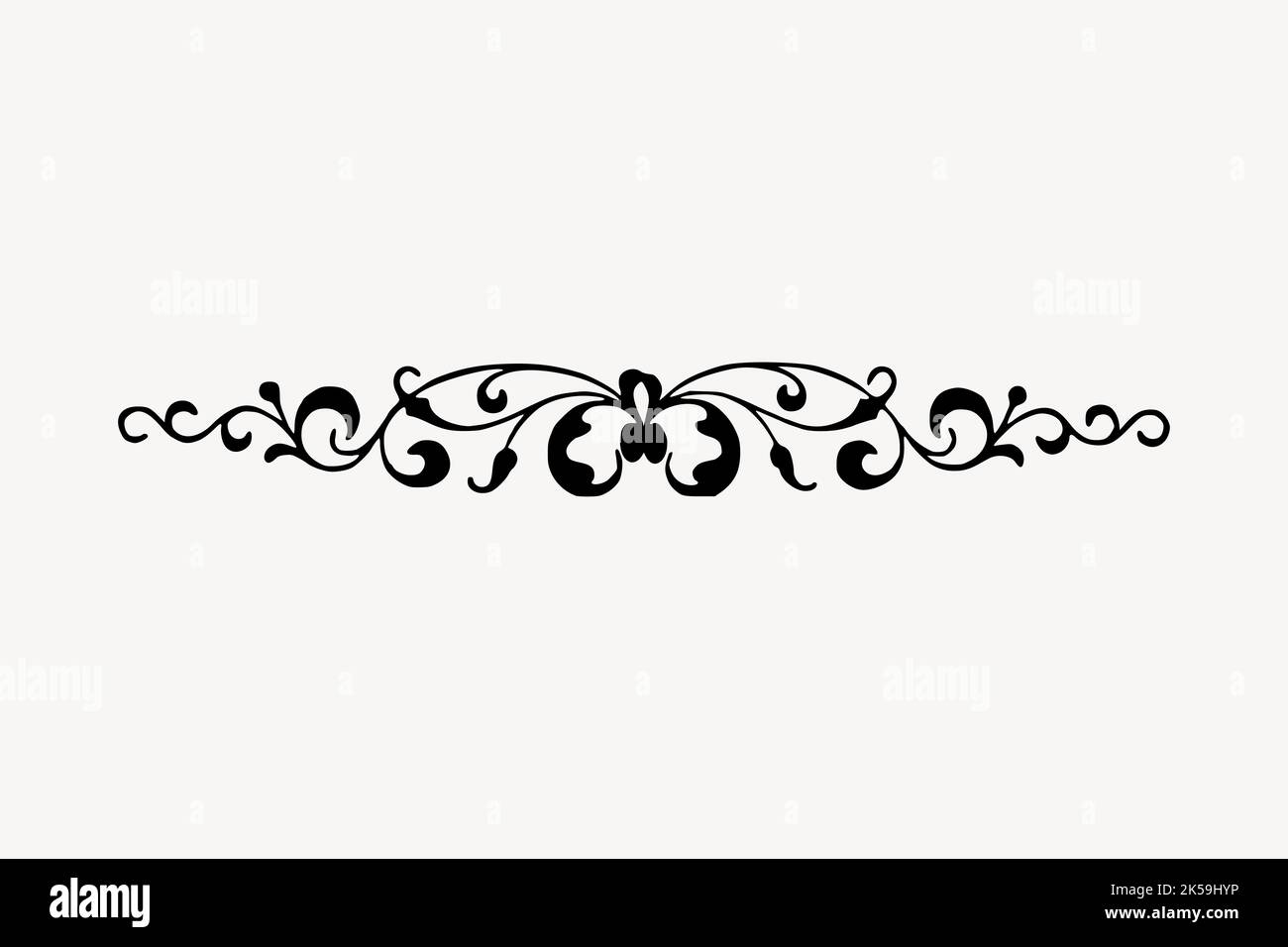 Decorative flourish illustration clipart vector Stock Vector Image ...