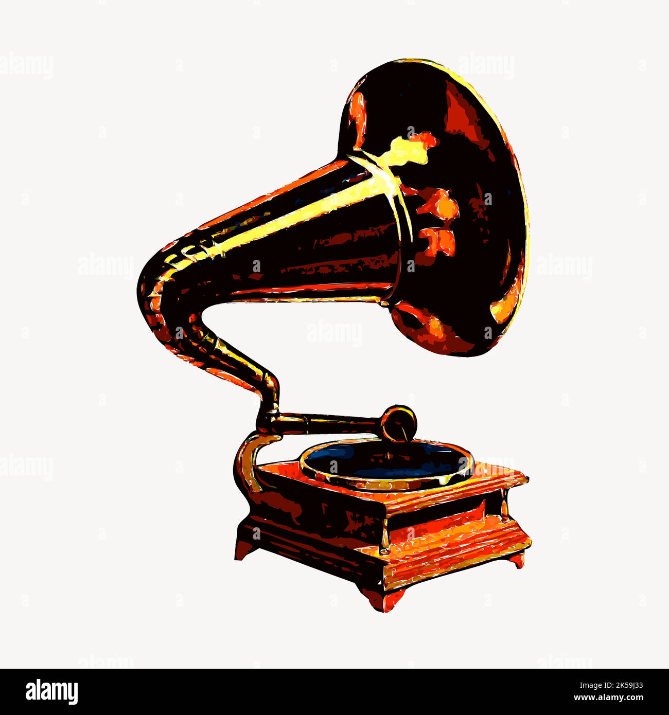 Vinyl record player illust hi-res stock photography and images - Alamy