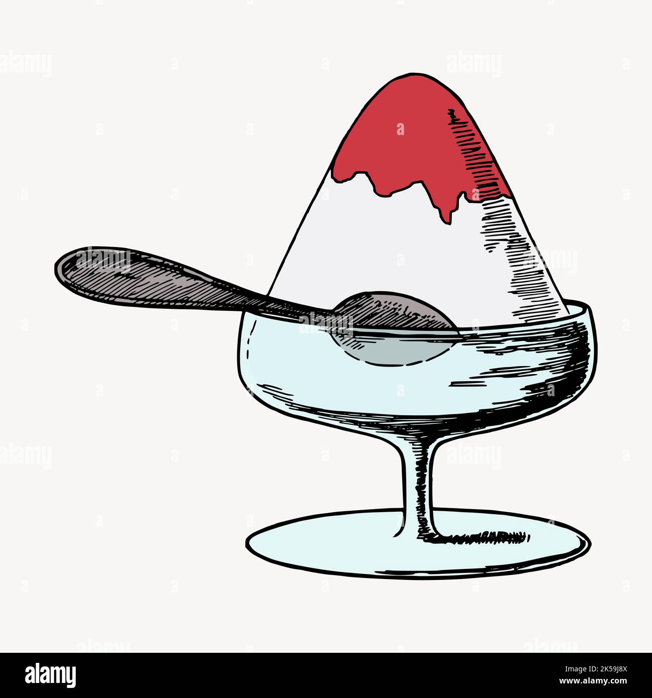Shaved ice clipart, dessert illustration vector Stock Vector Image ...