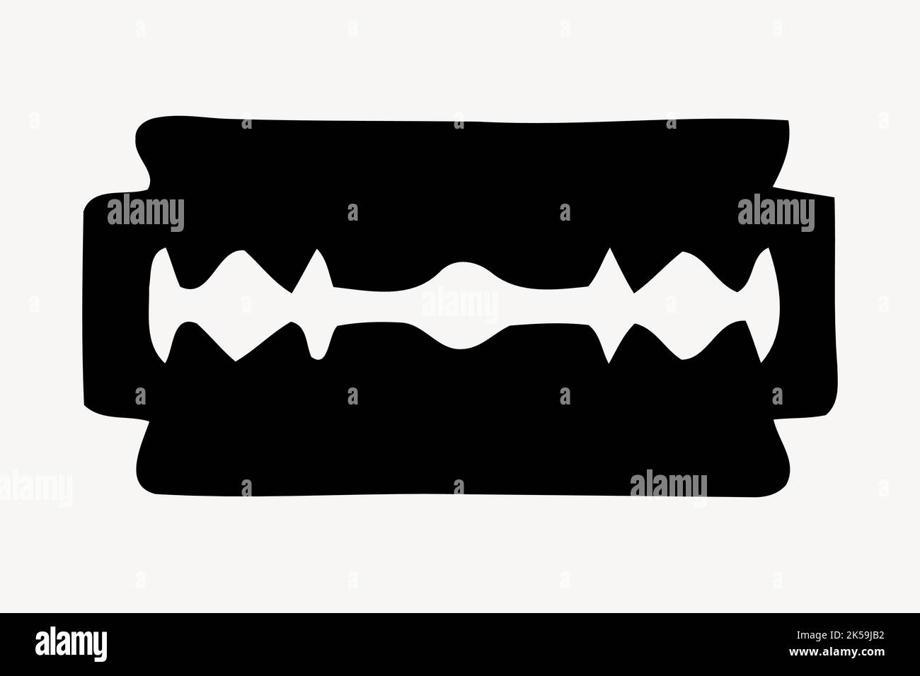 Razor blade silhouette clipart, salon tool illustration vector Stock ...