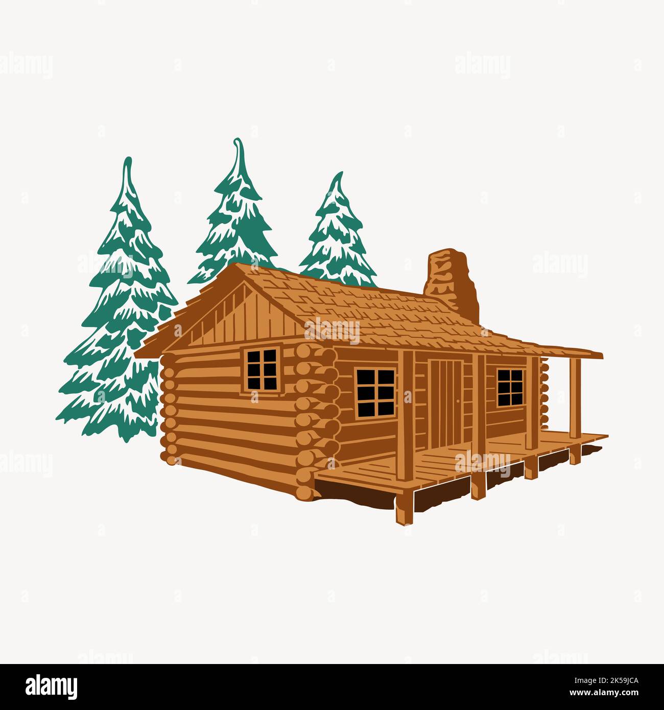Log Cabin Clip Art WINTER CABIN CLIP ART