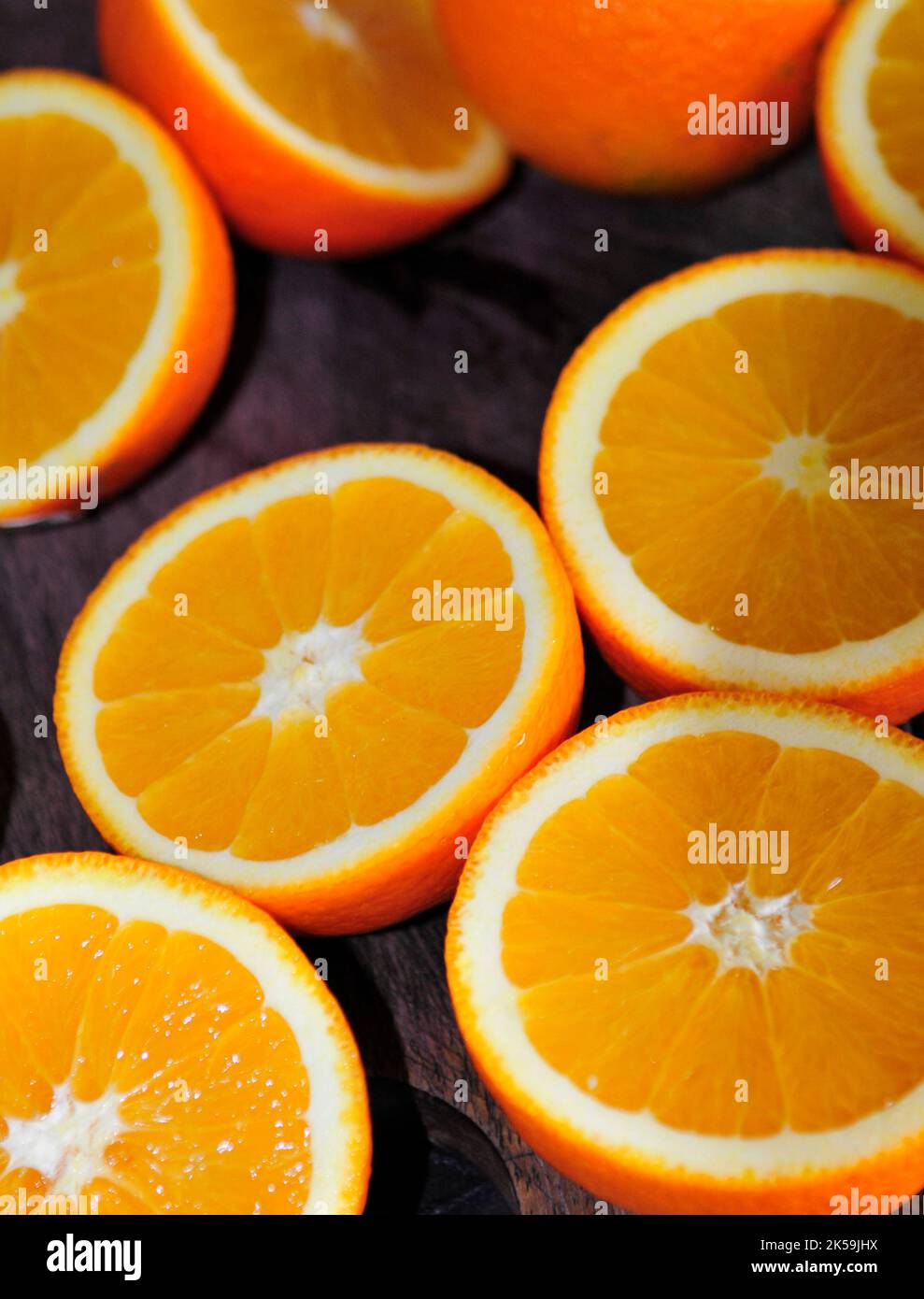 Orange halved hi-res stock photography and images - Alamy