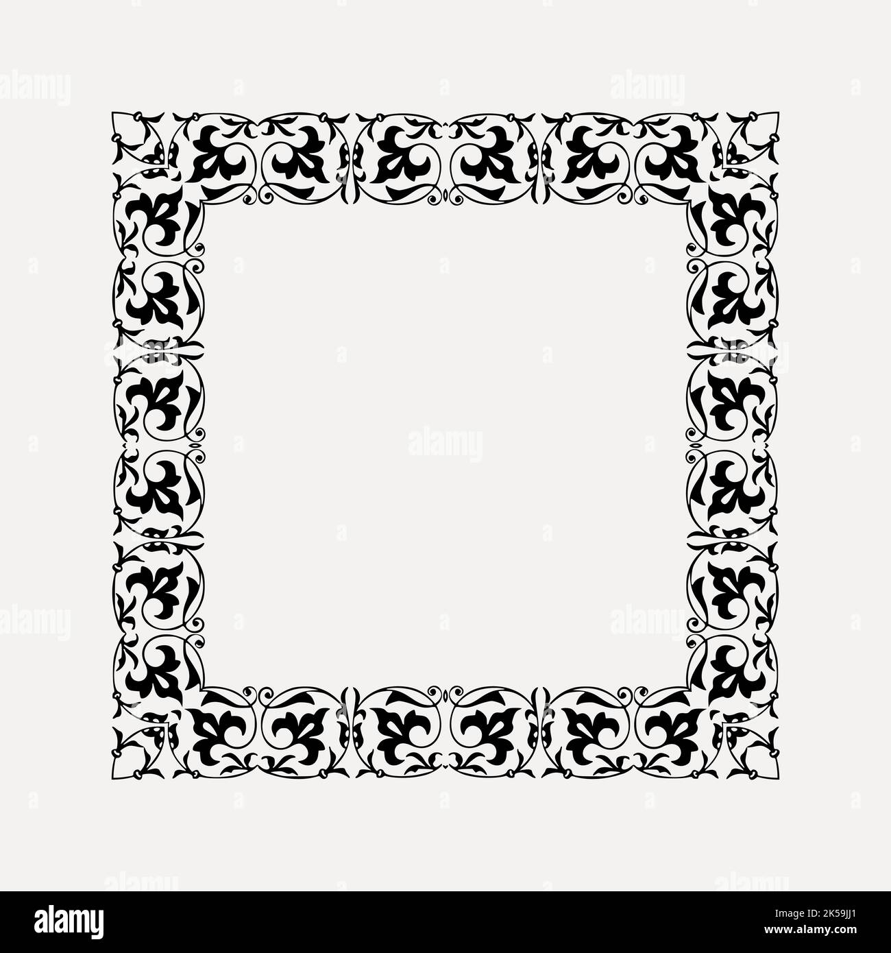 Floral ornate frame drawing, vintage illustration vector Stock Vector ...